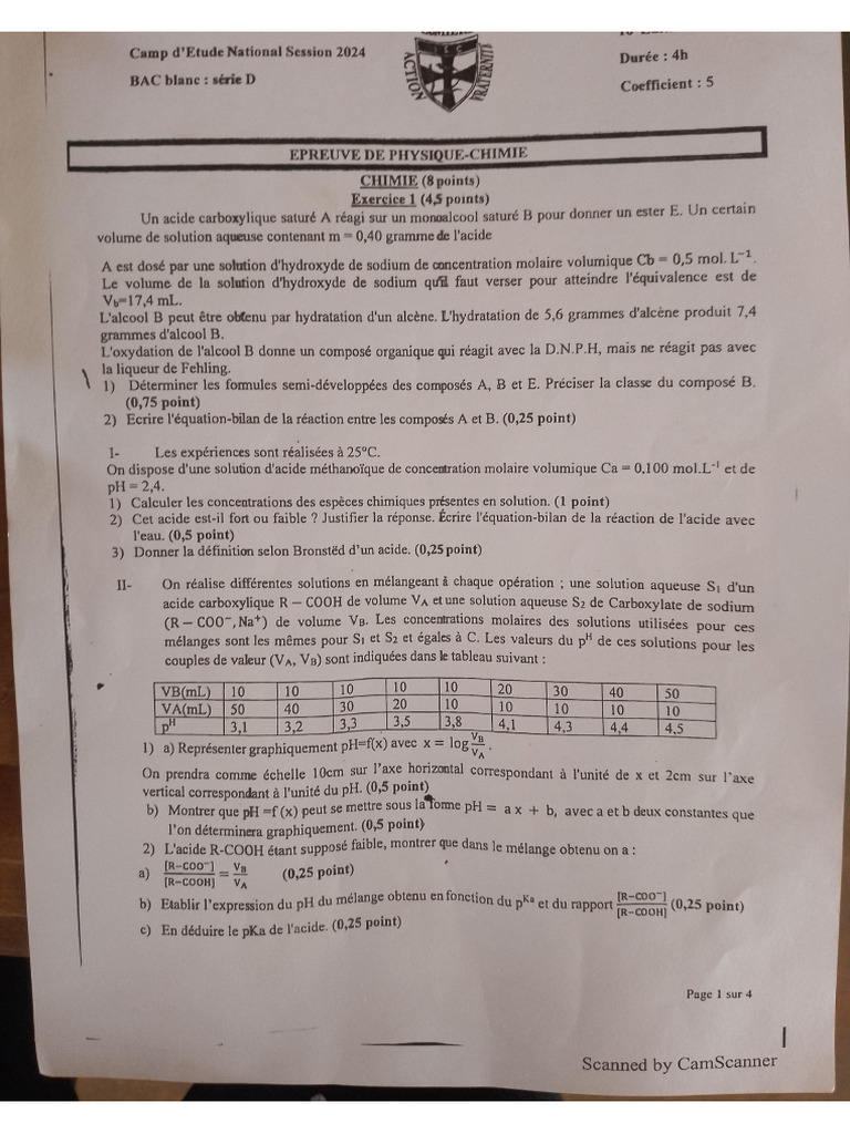 Exercice de PC | PDF