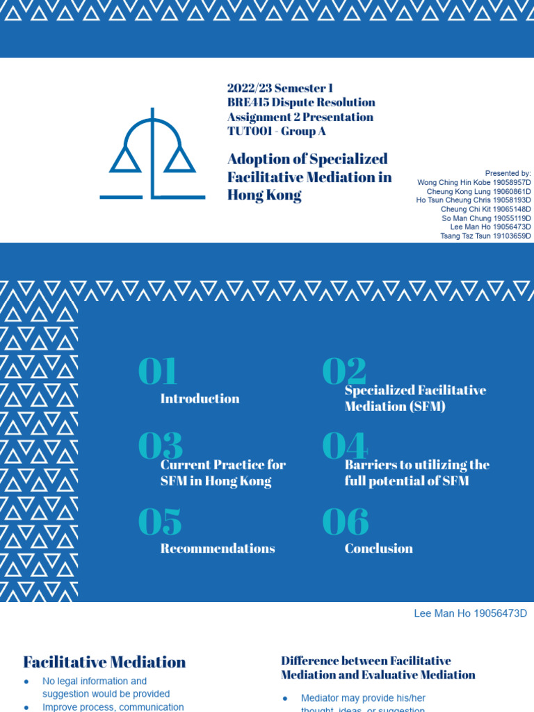 Specialized Facilitative Mediation in HK | PDF | Mediation ...