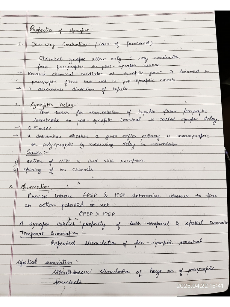 Properties of Synapse | PDF