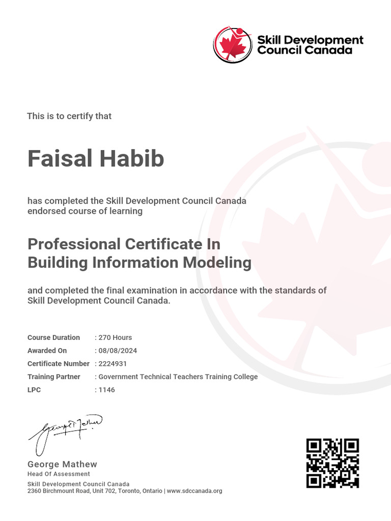 SDC Sample Certificate | PDF