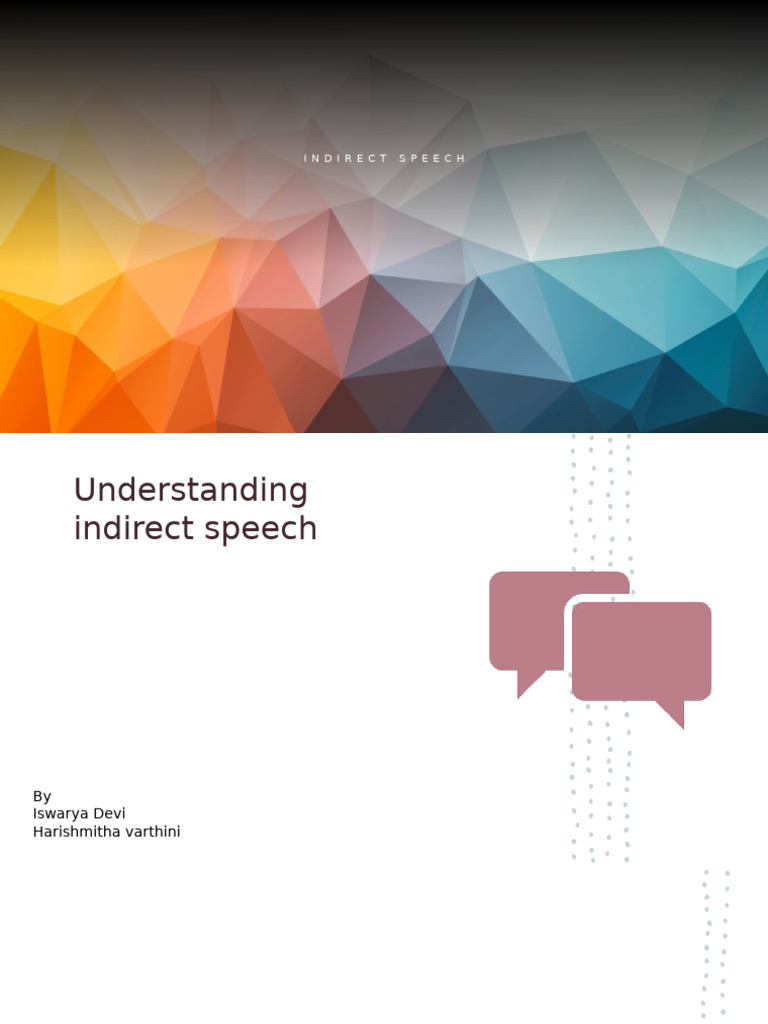 Indirect Speech | PDF