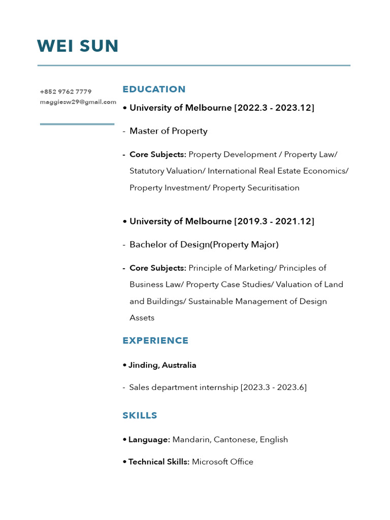 Resume - Wei Sun 2 | PDF