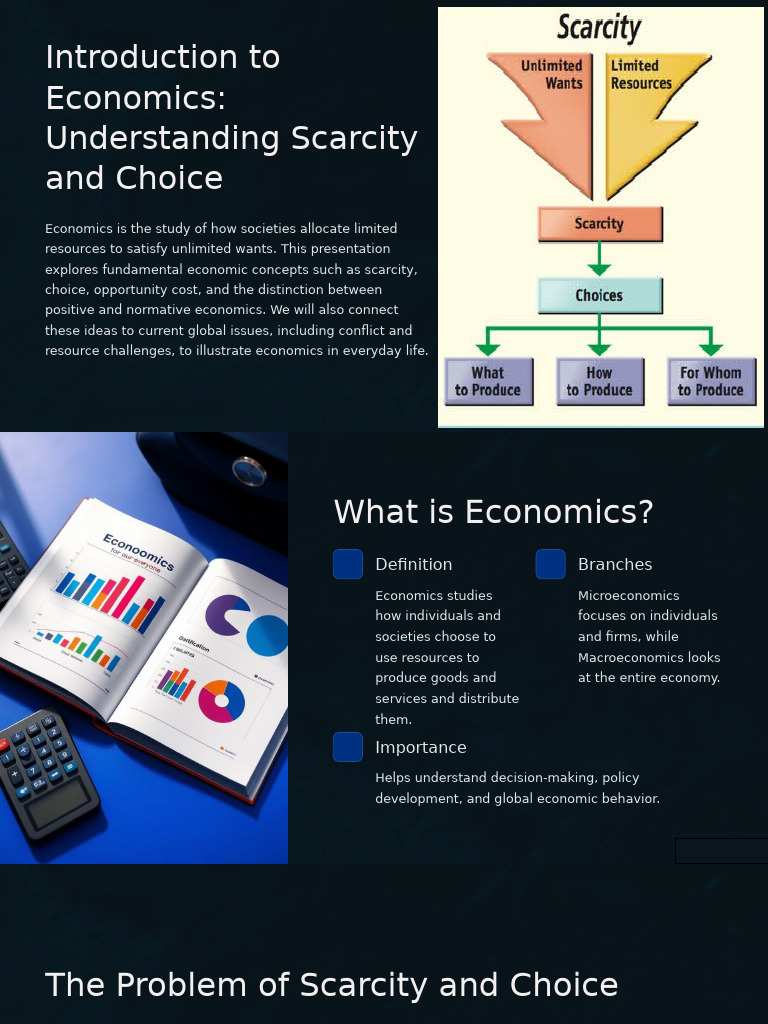 Introduction to Economics Understanding Scarcity and Choice (1) | PDF ...