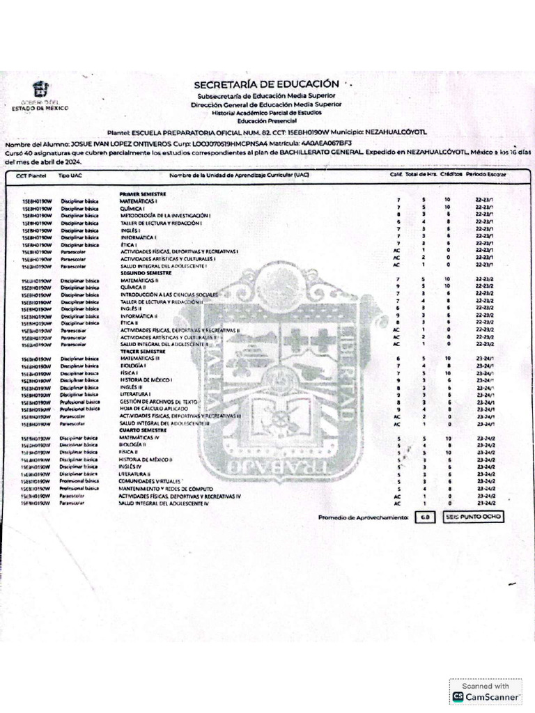 Historial Académico - Compressed | PDF