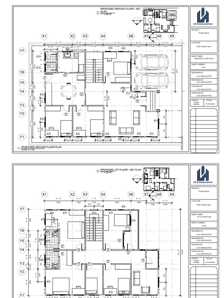 (40x60) Two Storeyed Arch Dwgs - 24-09-09 | PDF