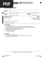 Cambridge IGCSE: 0450/21 Business Studies | PDF