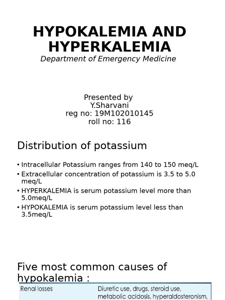 Hypo and Hyperkalemia | PDF | Heart | Internal Medicine
