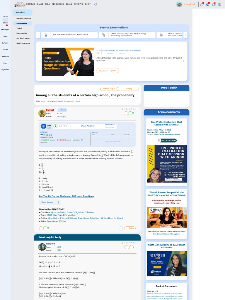 Among All The Students at A Certain High School - The Probability of Pi ...