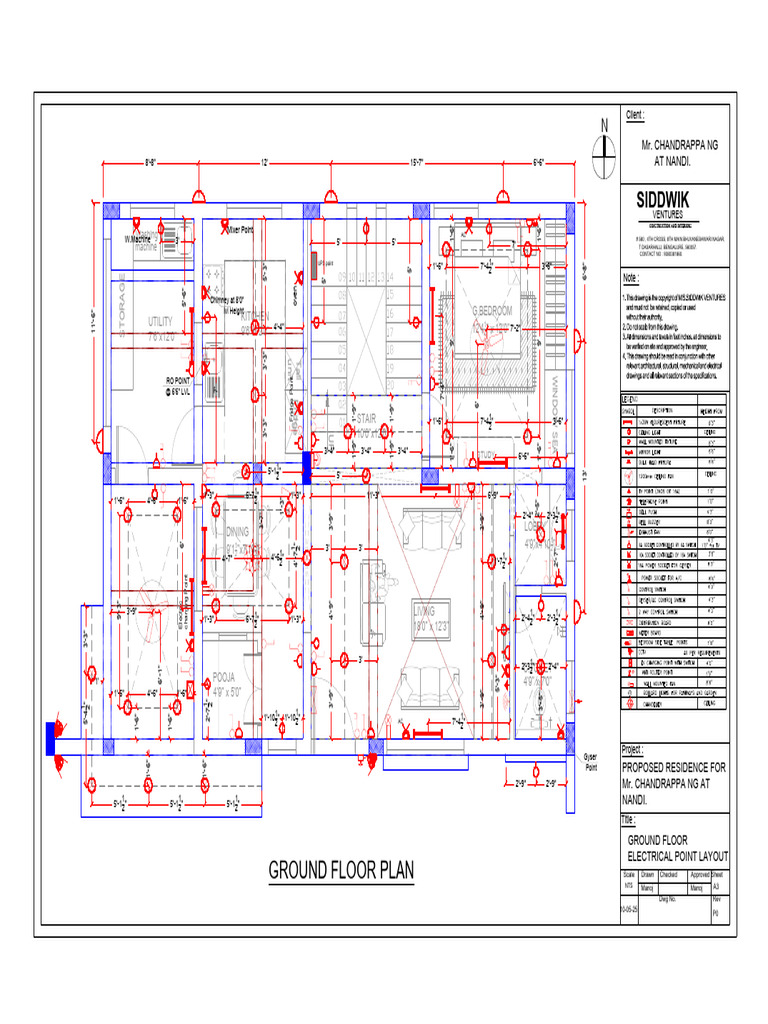 MR.CHANDRAPPA NG ELECTRICAL POINT LAYOUT | PDF