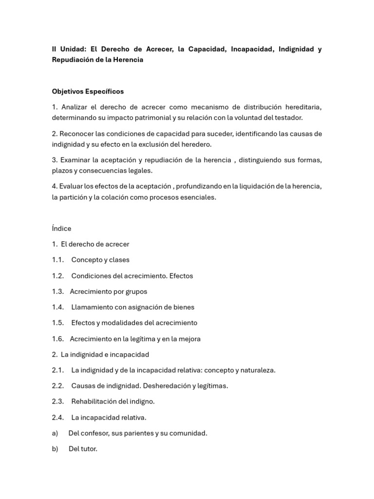 Sucesiones Ii Unidad Correcta | PDF | Herencia | Ley de Propiedad