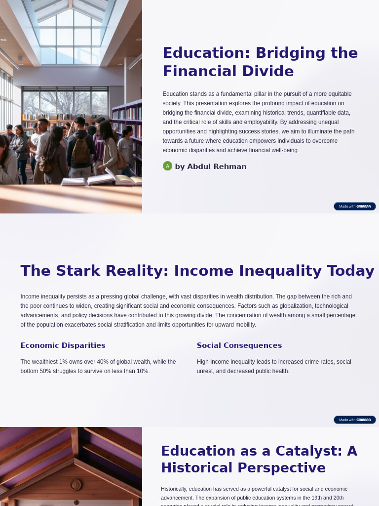 Education Bridging the Financial Divide (1) | PDF | Economic Inequality ...
