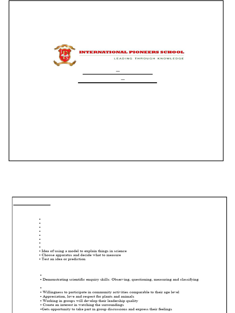 Science Year Plan Grade 3 23-24 | PDF | Educational Assessment | Force