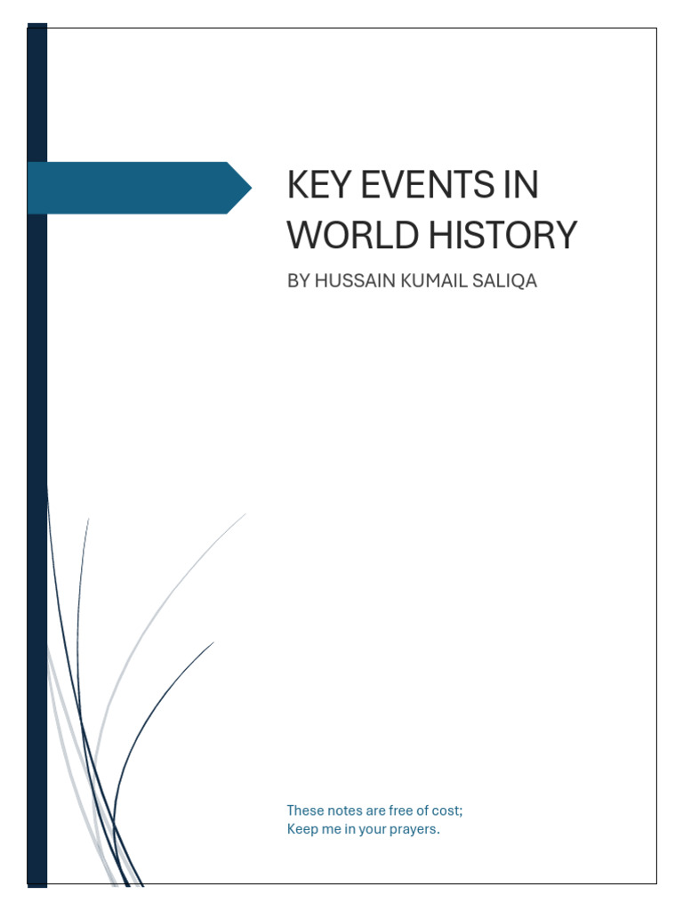 Key Events in World History Notes by Hussain Kumail Saliqa | PDF ...