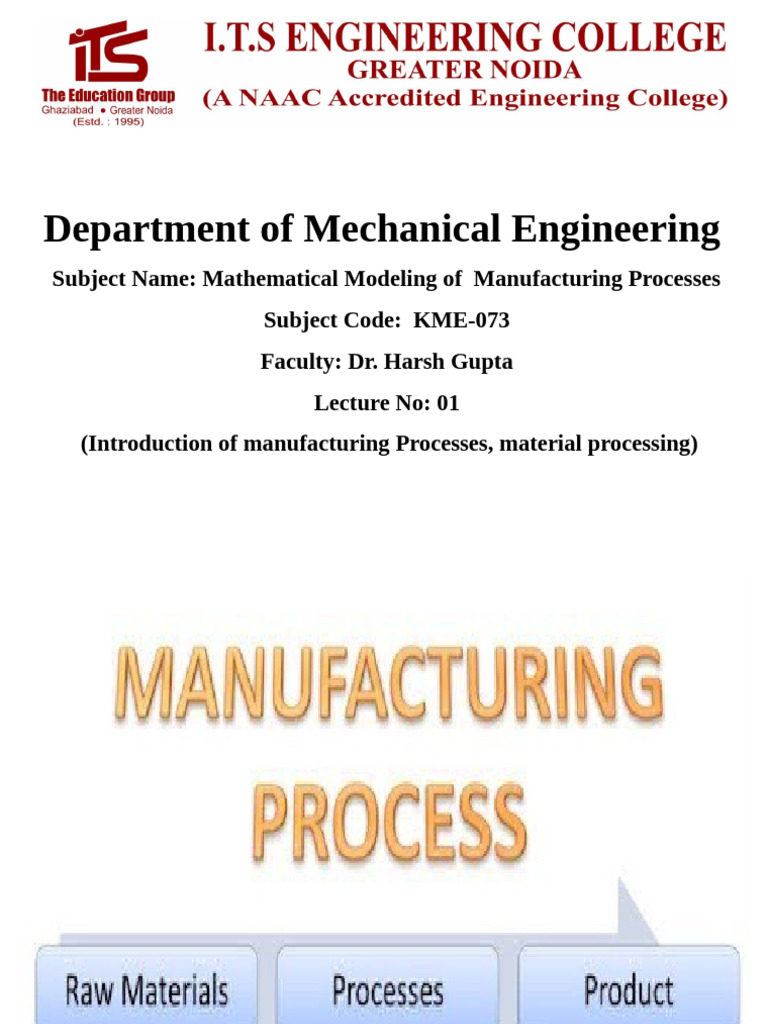 Overview of Manufacturing Processes | PDF | Marketing | Secondary ...