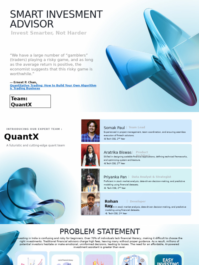 Hackathonix Team Quantx | PDF | Investing | Artificial Intelligence
