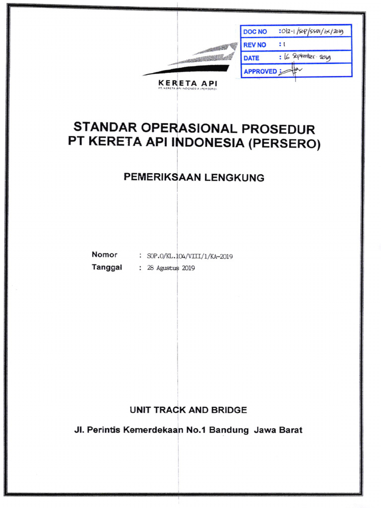 SOP& IK Pemeriksaan Lengkung | PDF