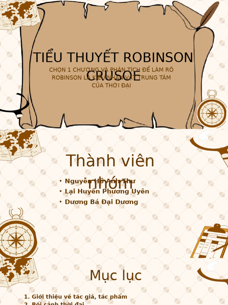 Tiểu Thuyết ROBINSON - PPTX 2 | PDF