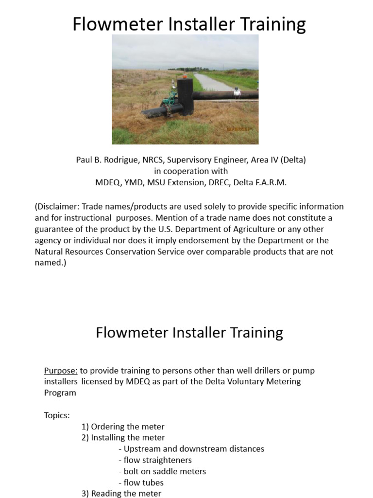 Meter Installation Training Presentation 2 14 | PDF | Flow Measurement ...
