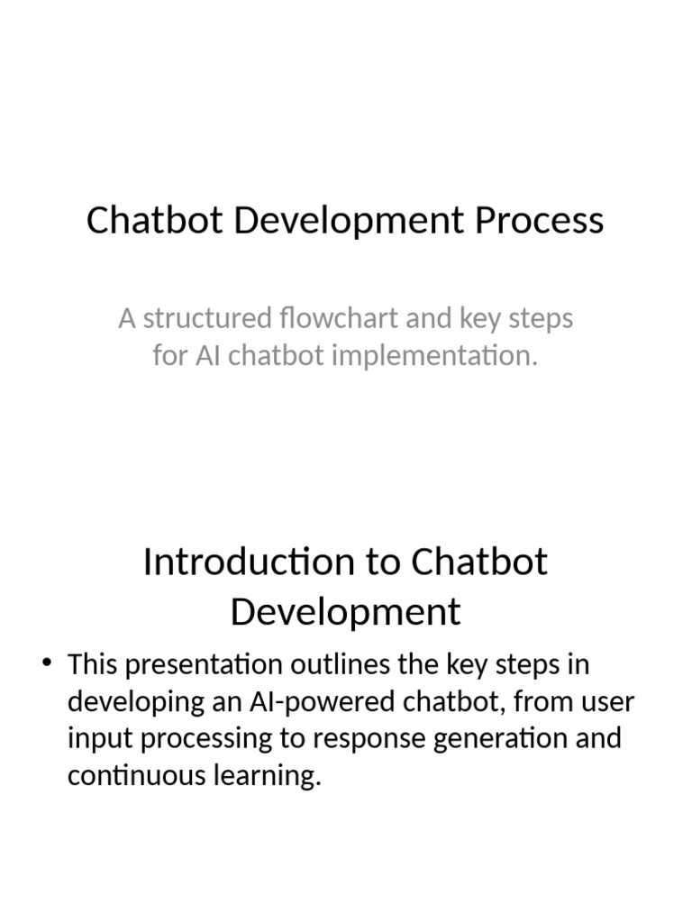 Chatbot Development Process | PDF
