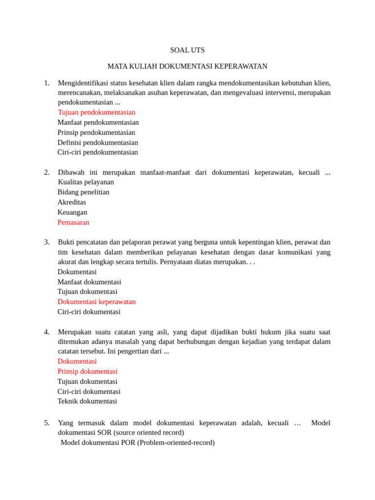 Kisi-Kisi UTS DoKep | PDF