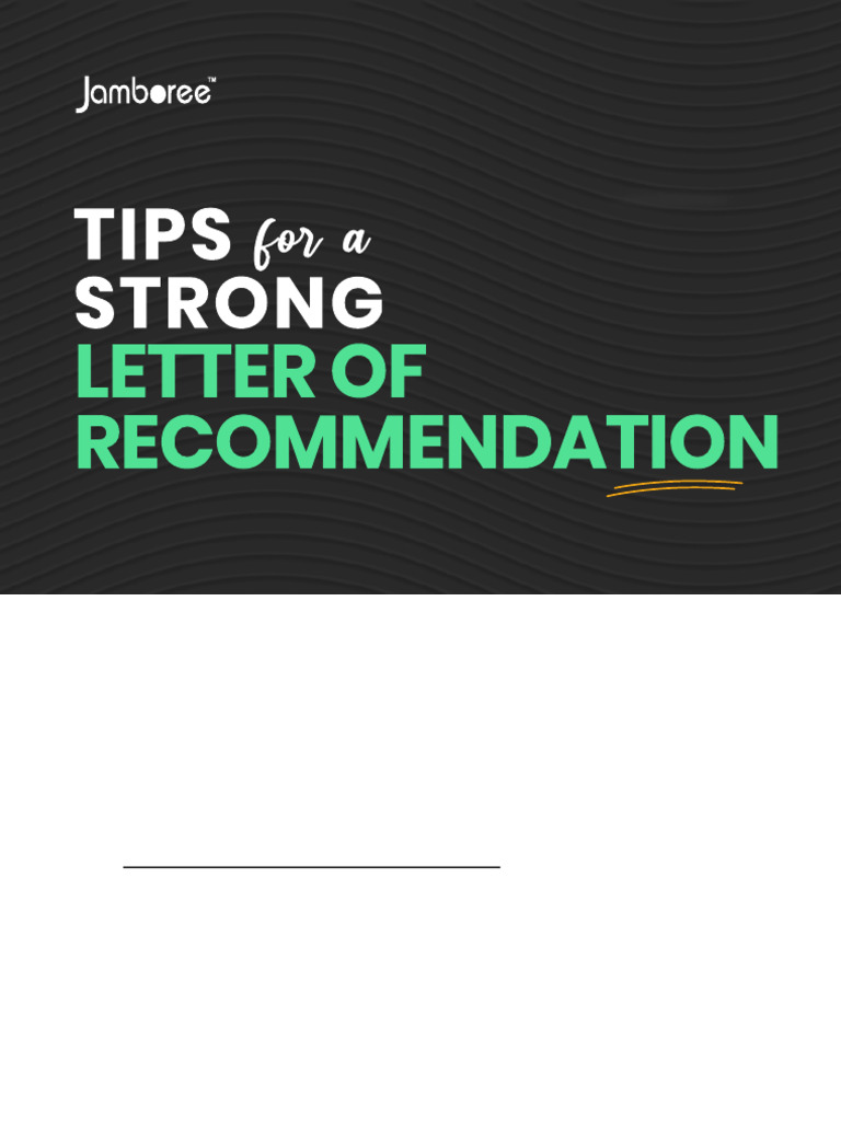 Tips For A Strong Letter of Recommendation | PDF | Thesis | Cognition