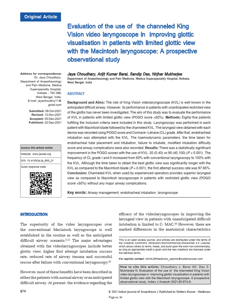 Evaluation of The Use of The Channeled King Vision.5 | PDF | Clinical ...