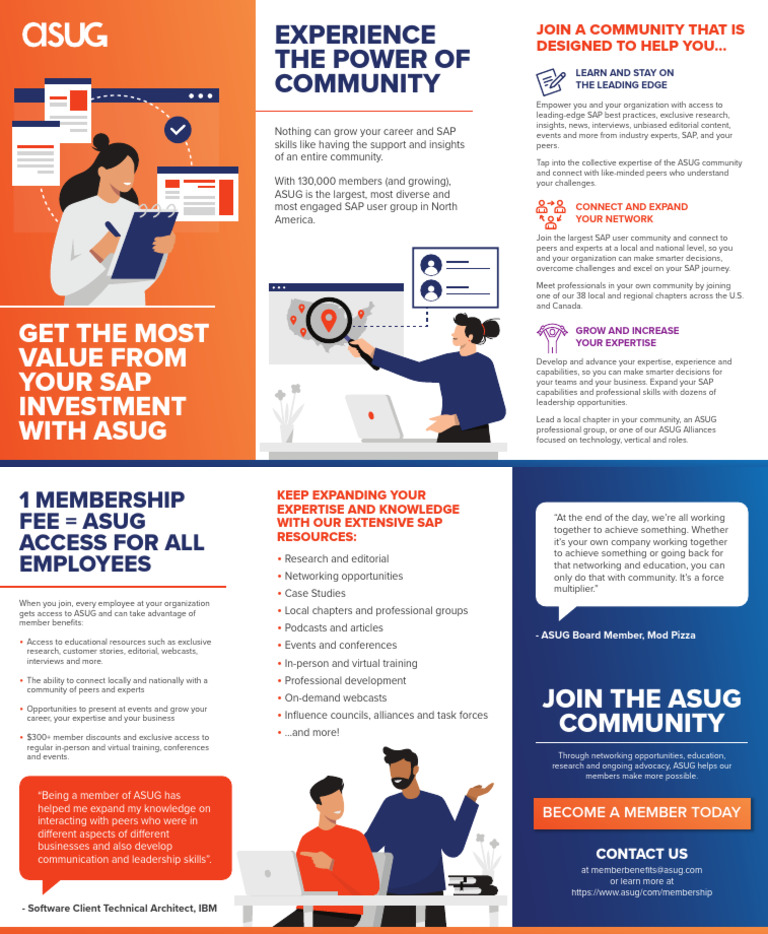 ASUG Membership Brochure 2023 | PDF | Expert | Communication
