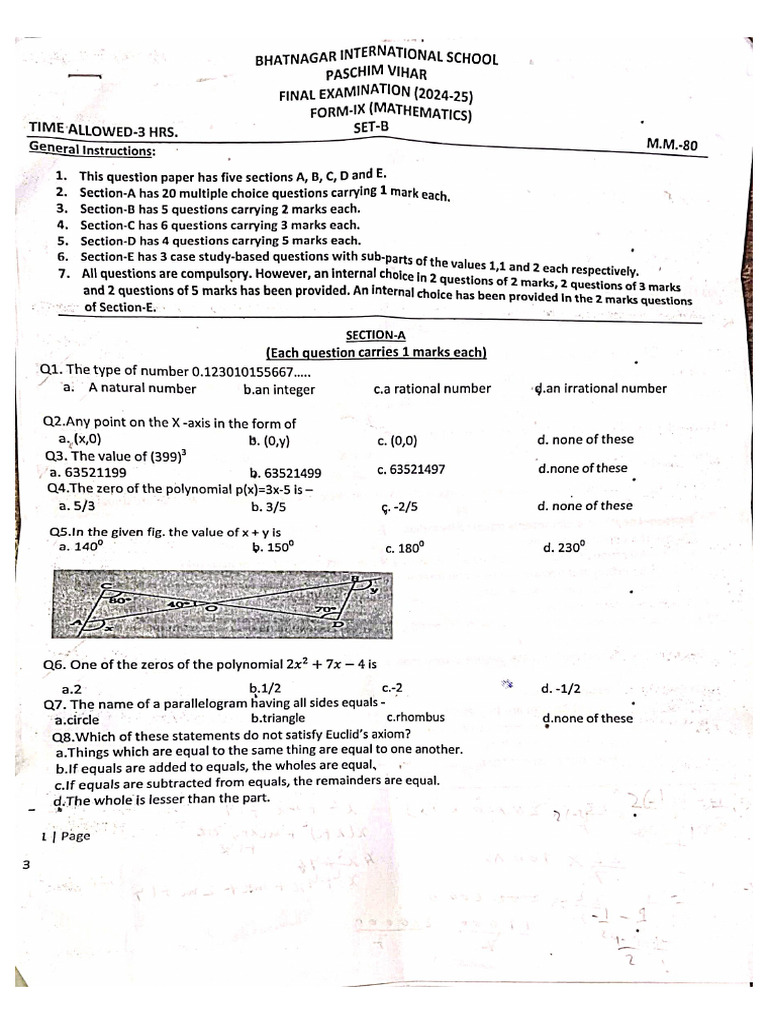 Class9th Sample Paper by Ushaak Ji Science and Fun | PDF