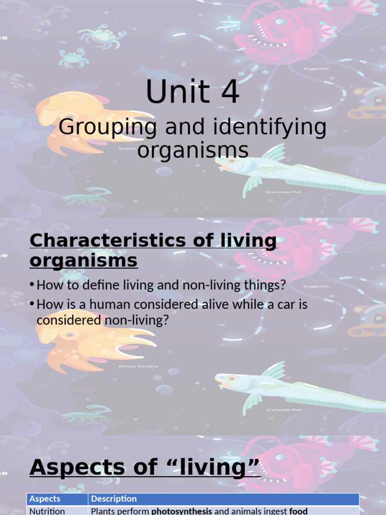 Unit 4 - Grouping and Identifying Organisms by MR Chee | PDF | Virus ...
