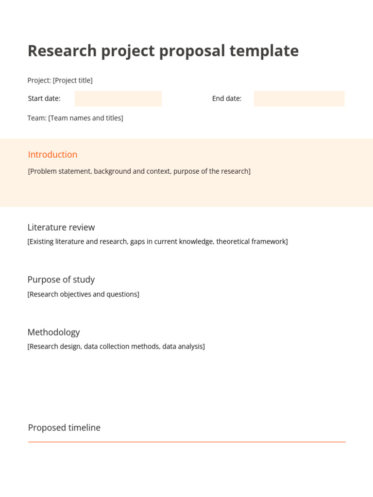 Research Project Proposal Template | PDF