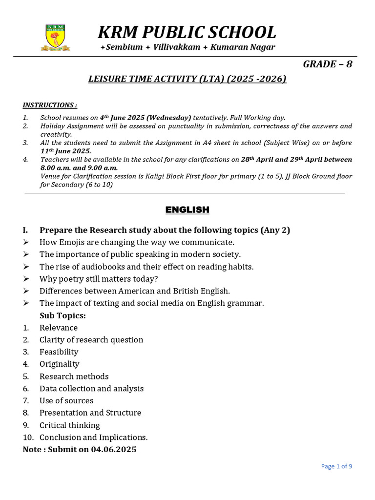 Grade 8 Leisure Time Activity Guide | PDF | Germination | Seed