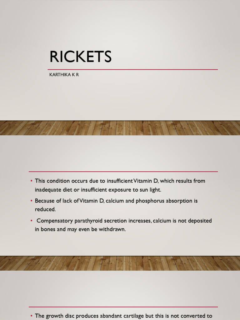 Types and Symptoms of Rickets | PDF