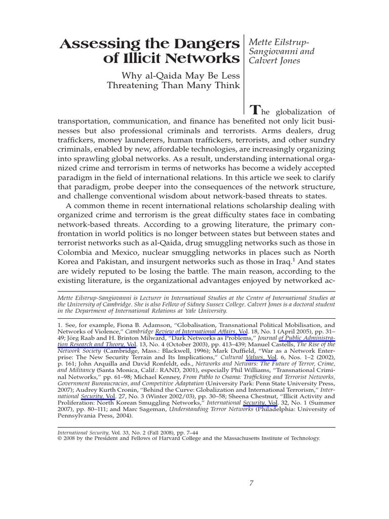 INTSEC - Assessing The Dangers of Illicit Networks | PDF | Sociology ...