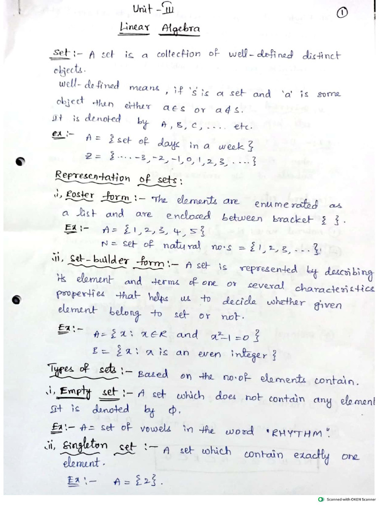 Unit-5 Linear Algebra | PDF