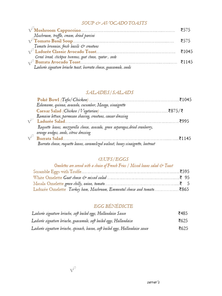KM DIG Food Menu Apr 25 | PDF | Caramel | Salad
