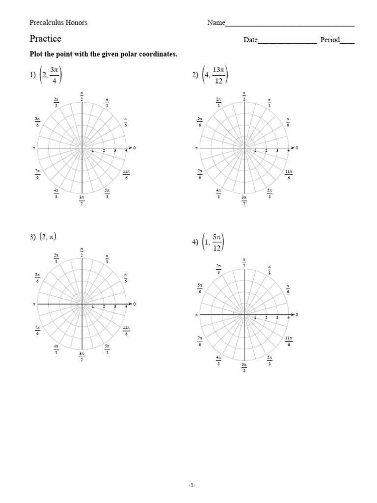 Polar Practice 1 | PDF | Mathematics | Analytic Geometry