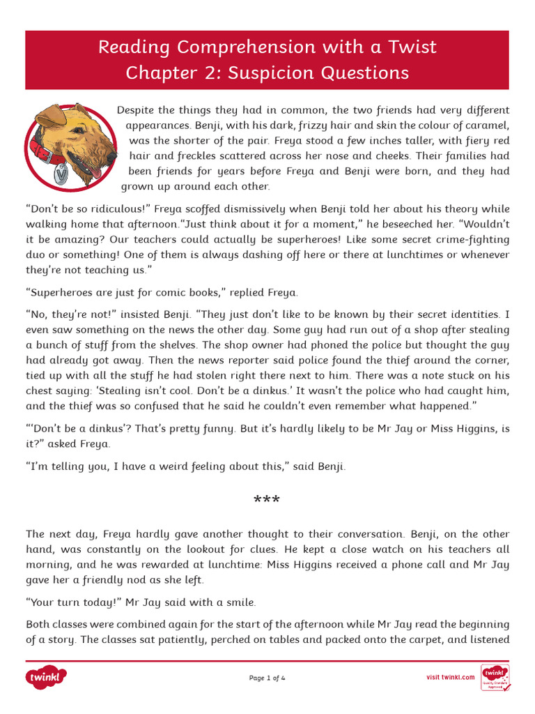 Improving Your Reading Skills Vocabulary Victor Suspicion | PDF