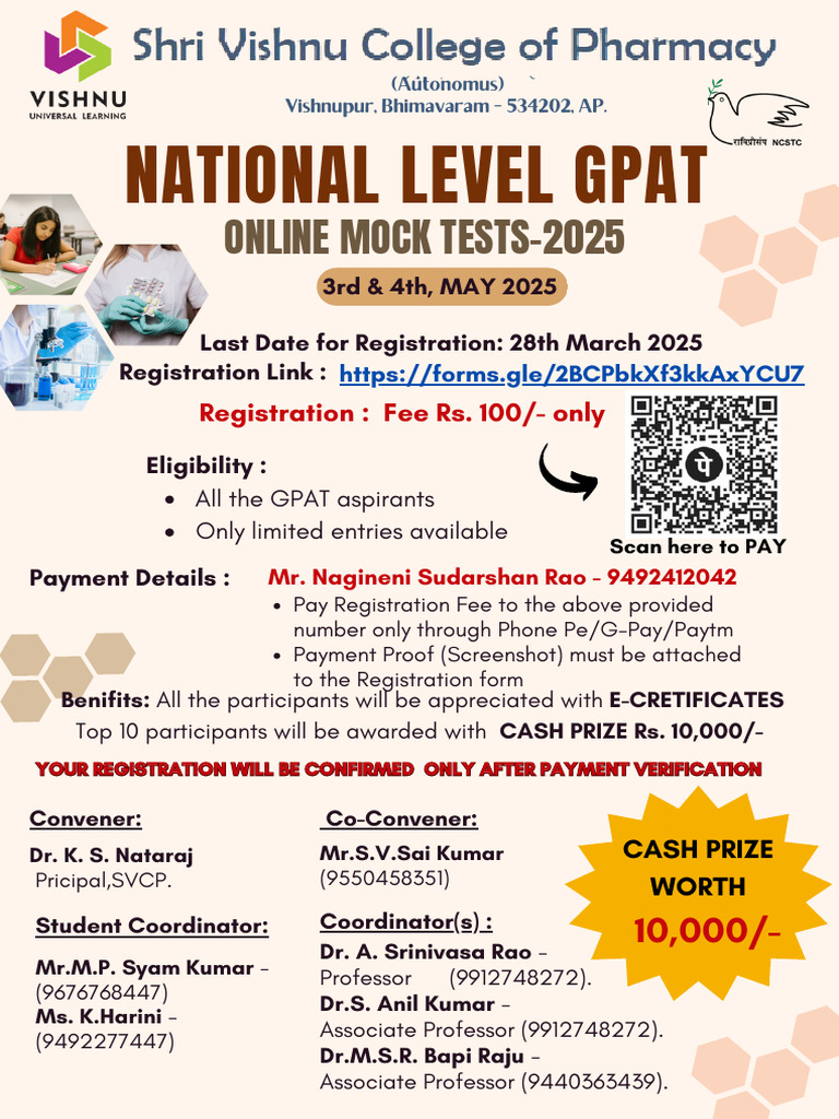 National Level GPAT Mock Test 2025 PDF | PDF