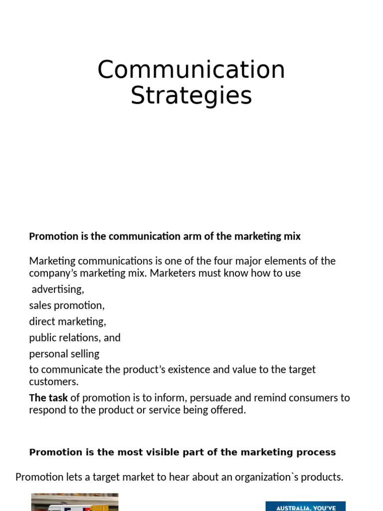Communication Strategies | PDF | Marketing | Marketing Communications