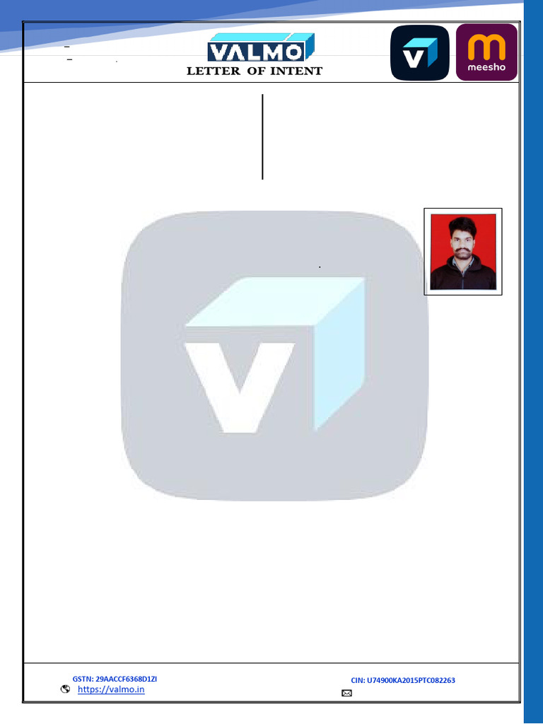 Meesho-Valmo-Franchise-Letter of Intent-MR. ARVIND MAKWANA | PDF ...