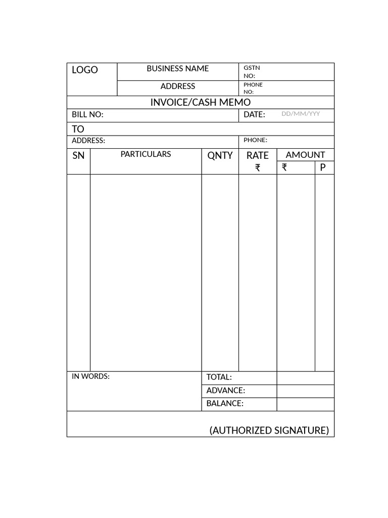 Cash Memo Final | PDF