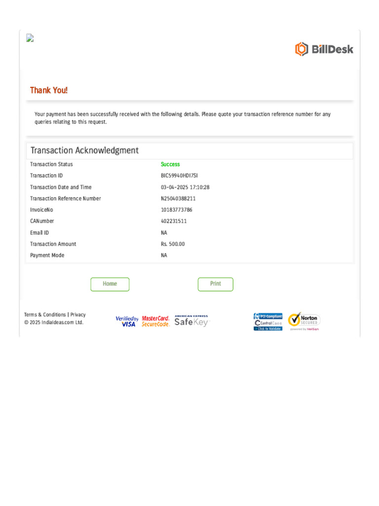 BillDesk Payment Gateway | PDF