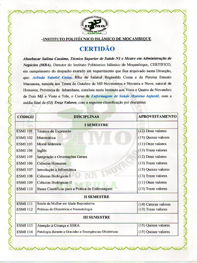 Scan Certidão Ipimo | PDF