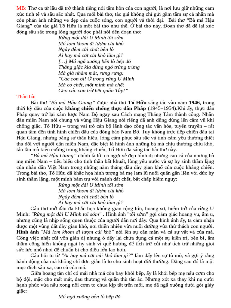 BÀ MÁ HẬU GIANG | PDF