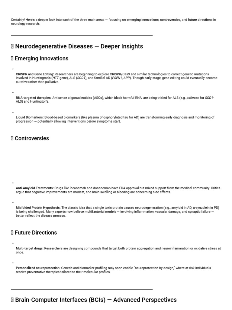 Neurodegenerative Diseases - Deeper Insights | PDF | Health Sciences ...