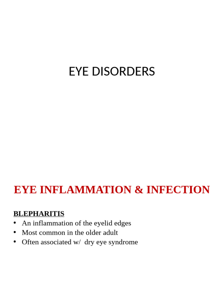 Eye Disorders | PDF