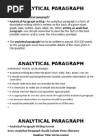 Class 10 Analytical Paragraph Guide | PDF