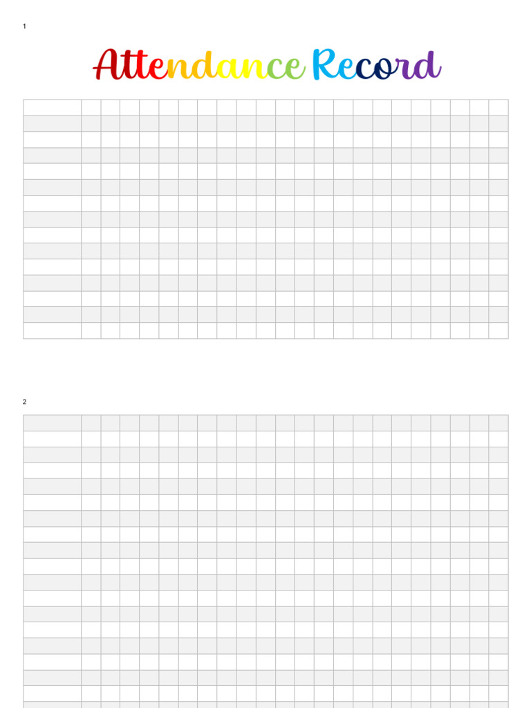 Attendance Record | PDF