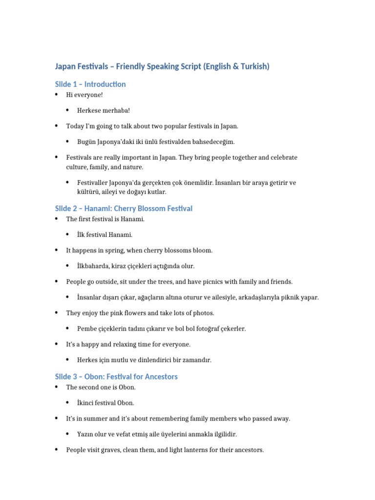 Japan Festivals Friendly Script TR | PDF