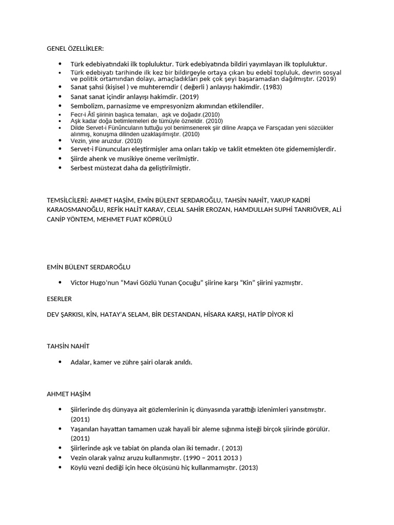 10.fecr-İ Ati̇ Edebi̇yati | PDF